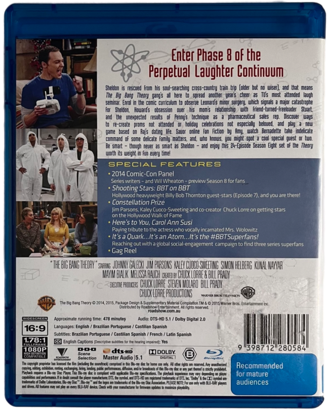 The Big Bang Theory Season 8 Blu-Ray – Blu-Ray Store