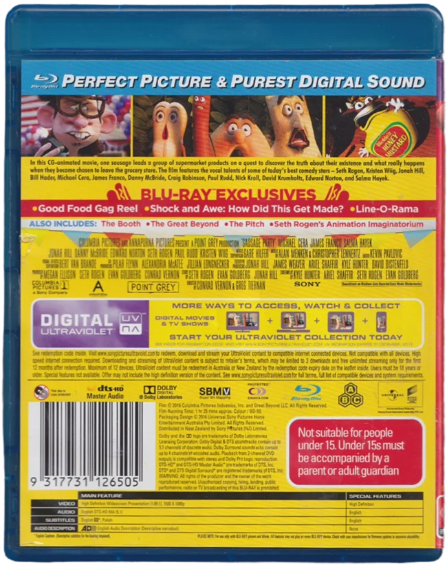Sausage Party Blu-Ray – Blu-Ray Store